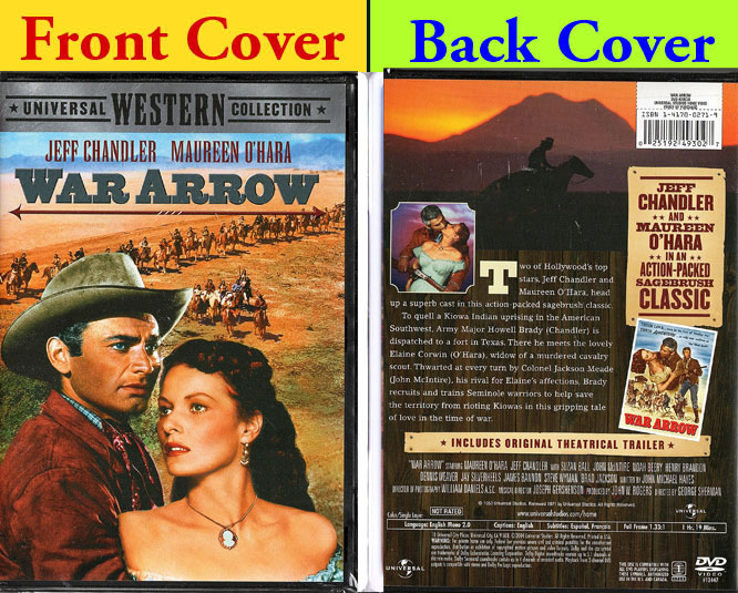 War Arrow DVD (Jeff Chandler, Maureen O'Hara) 1953, Brand New