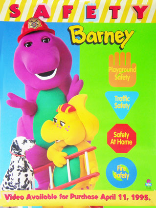 Barney & Friends poster: Safety (22 1/4" X 29 1/2" video poster)