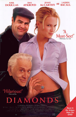 Diamonds movie poster [Kirk Douglas/Dan Aykroyd/Jenny McCarthy] video