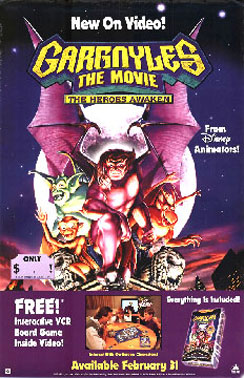 Gargoyles:The First Movie poster [Disney] original 26x40 video poster