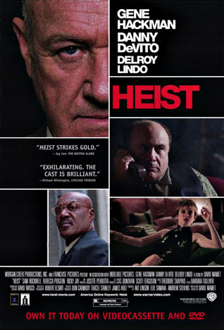 Heist movie poster [Gene Hackman, Danny DeVito, Delroy Lindo] Mamet