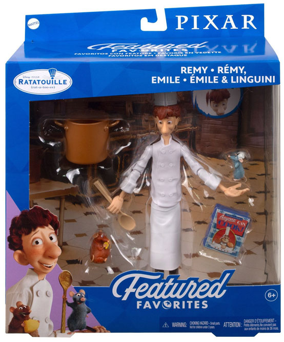 Pixar Featured Favorites: Ratatouille Remy, Emile, Linguini figure set