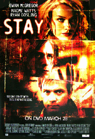 Stay movie poster [Ewan McGregor, Naomi Watts, Ryan Gosling] 27x40