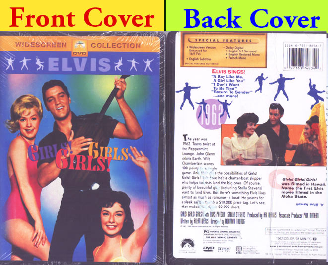 Girls! Girls! Girls! DVD (Elvis Presley) Widescreen 1962, Brand New