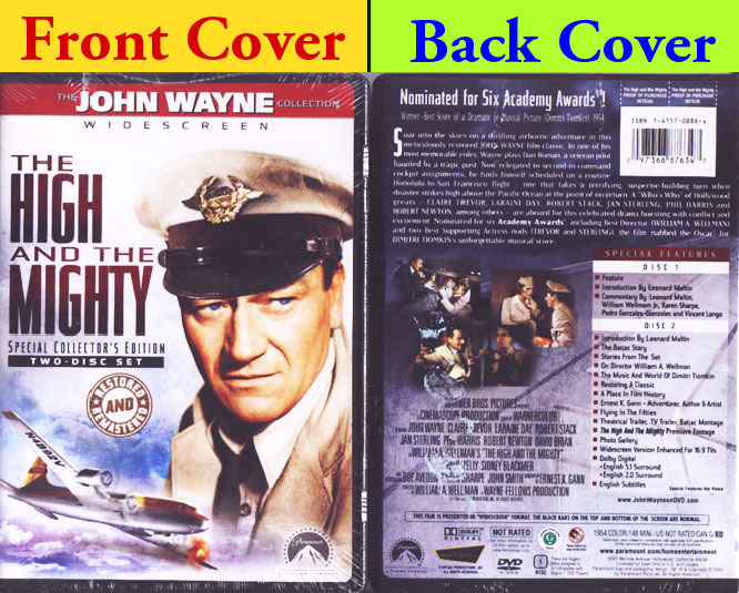 The High and the Mighty DVD (John Wayne) 1954, Brand New