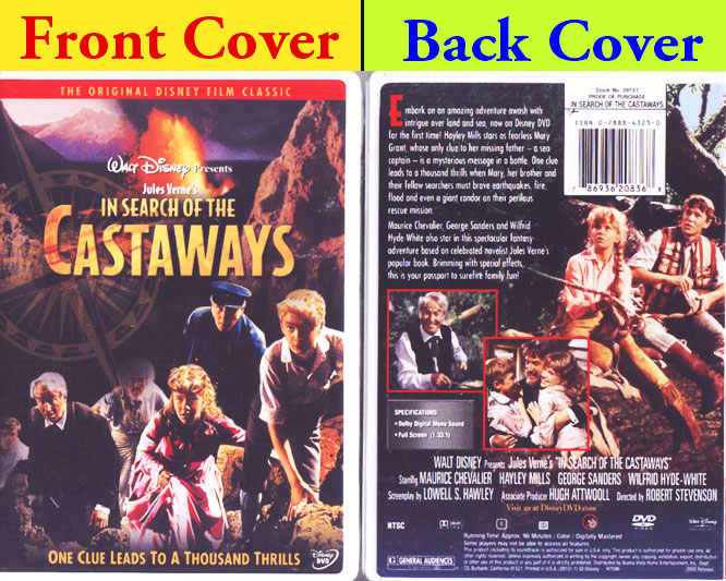 In Search of the Castaways DVD (Hayley Mills) 1962 Disney, Brand New