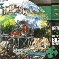 Ted Blaylock jigsaw puzzle: 71 Movin Thru (500 piece/round) Train