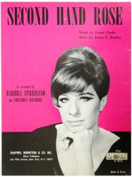 Second Hand Rose vintage sheet music [Barbra Streisand] 1965